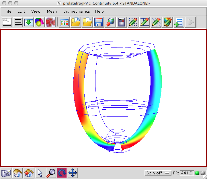 Frog Ventricular Pressure-Volume Curve Model – Continuity